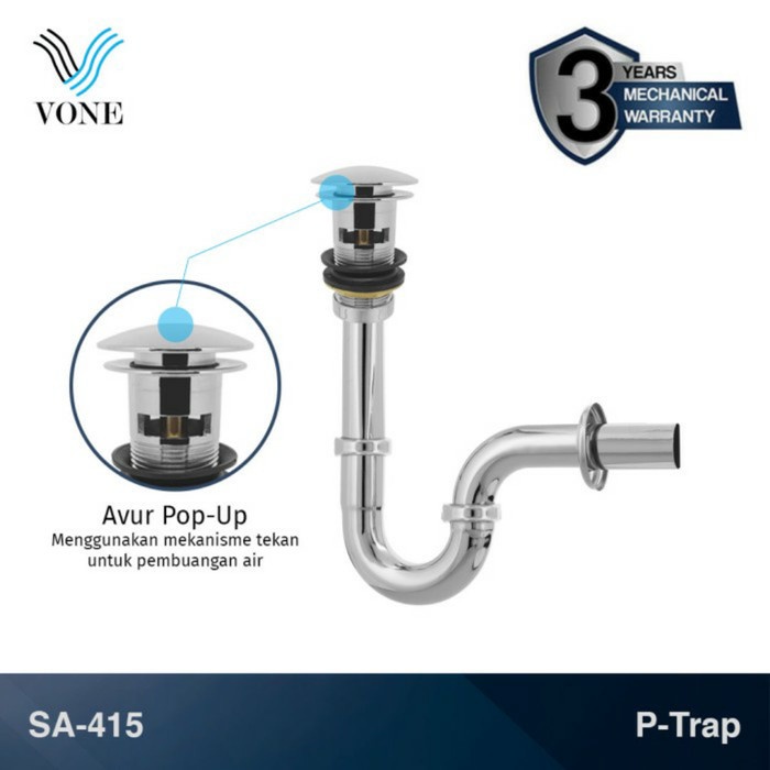 Jual Yusan Sifon Angsa Vone Sa-415 Pop Up /Sifon Saluran Air Wastafel ...