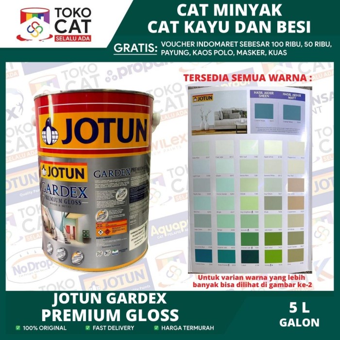 Jual Cat Kayu & Besi JOTUN GARDEX Premium Gloss Putih / Tinting 5 Liter ...