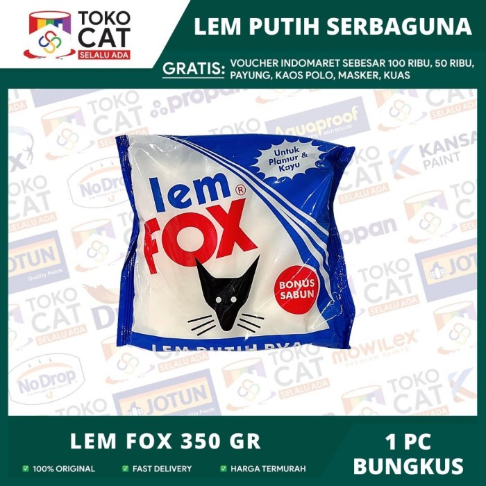 Jual LEM FOX PUTIH SACHET 350 GR / LEM PUTIH FOX 350 GR / LEM SERBAGUNA ...