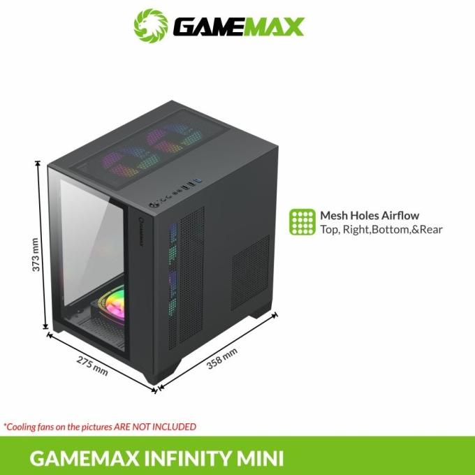 Jual Promo Gamemax Infinity Mini Casing Komputer Micro Itx / Casing Pc ...
