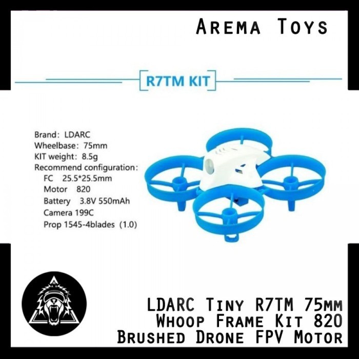 Jual Ldarc Tiny R7Tm 75Mm Whoop Frame Kit 820 Brushed Drone Fpv Motor | Shopee Indonesia