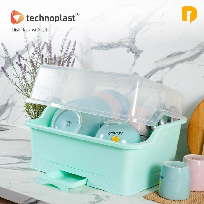 Jual Rak Piring Plastik Tertutup Technoplast Dish Rack with Lid ...