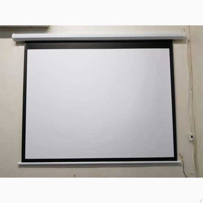Jual Hawas Layar Proyektor Motorized 72" Inchi Layar Projector Otomatis ...