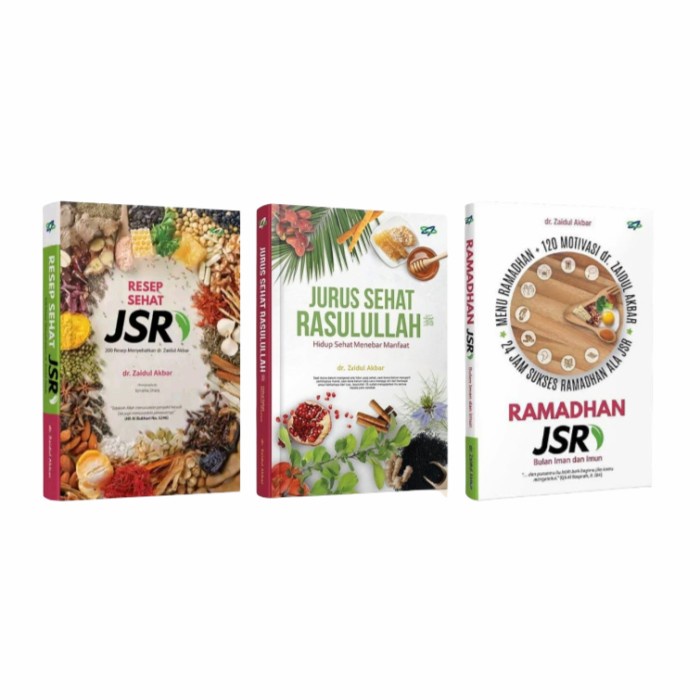 Jual Paket 3 Buku Resep Sehat Jsr, Jurus Sehat Rasulullah Dan Ramadhan Jsr | Shopee Indonesia