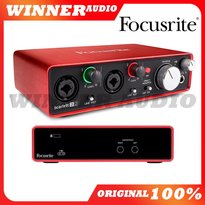 Jual SOUNDCARD FOCUSRITE SCARLETT 2i2 3RD USB AUDIO INTERFACE ORIGINAL ...