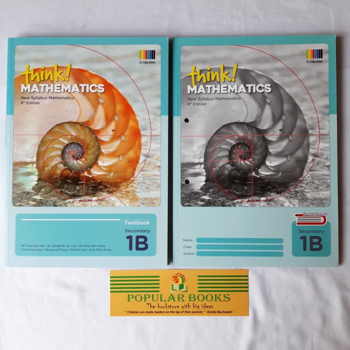 Jual [New Ori] Think Mathematics Secondary 1B - Set Textbook Workbook ...