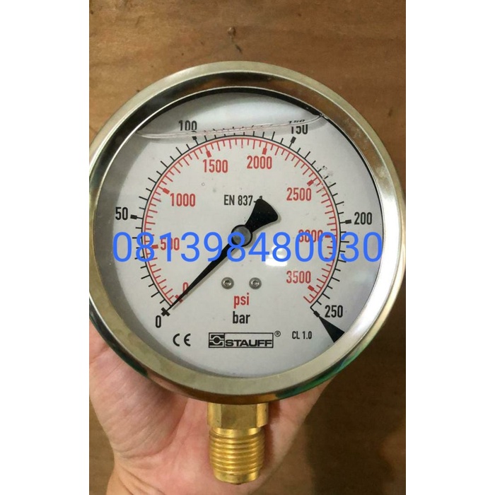 Jual [COD] Pressure Gauge Stauff 250 Bar Spg063 25 Model Raket ...