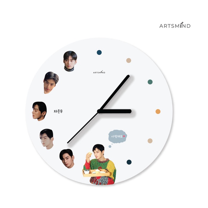 Jual Baru Jam Dinding Cha Eun Woo Astro Kpop Wall Clock Merchandise ...