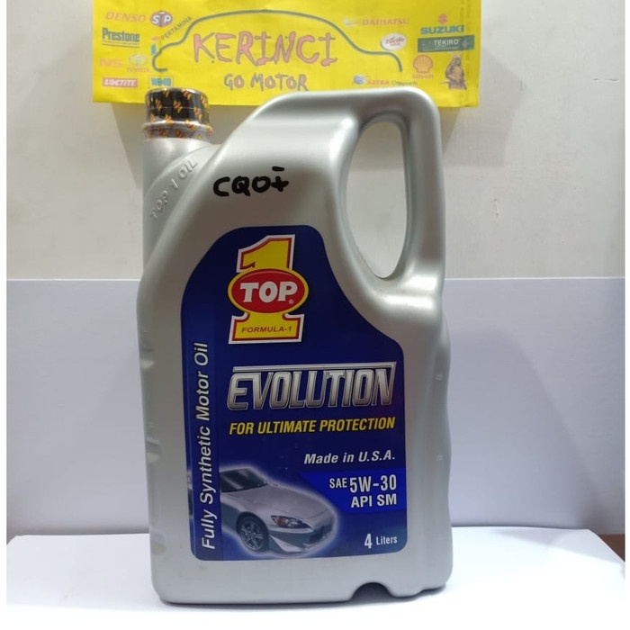 Jual New Oli Top 1 Evolutionsae 5W-30 Api Sm 4L - Top 1 Fully Synthetic ...