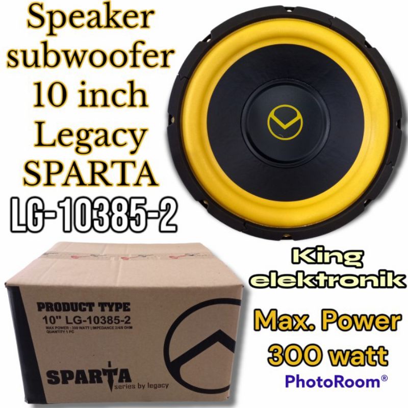 Jual SPEAKER SUBWOOFER 10 INCH LEGACY LG 10385-2 SPARTA SERIES | Shopee ...