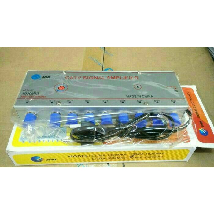 Jual CATV SIGNAL AMPLIFIER / PENGUAT SINYAL TV 8 WAY / TV BOOSTER 30DBI ...