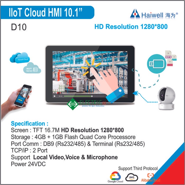 Jual Ready D10 Haiwell Iot Cloud Hmi 10 Inch Support Video Berkualitas | Shopee Indonesia