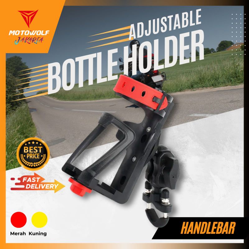 Jual MOTOWOLF TEMPAT BOTOL MINUM MOTOR SEPEDA HOLDER BOTTLE FLEXIBLE ...