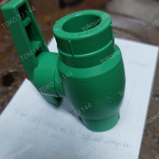 Jual ball valve ppr 11/2"inch / stop kran ppr warna hijau 11/2"inch ...
