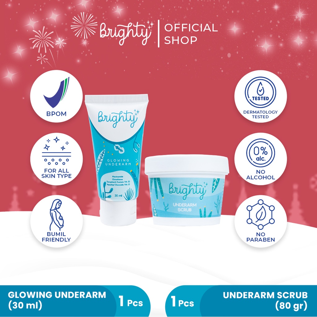Jual Brighty Glowing Underarm X Underarm Scrub Pemutih Ketiak No1 Di ...