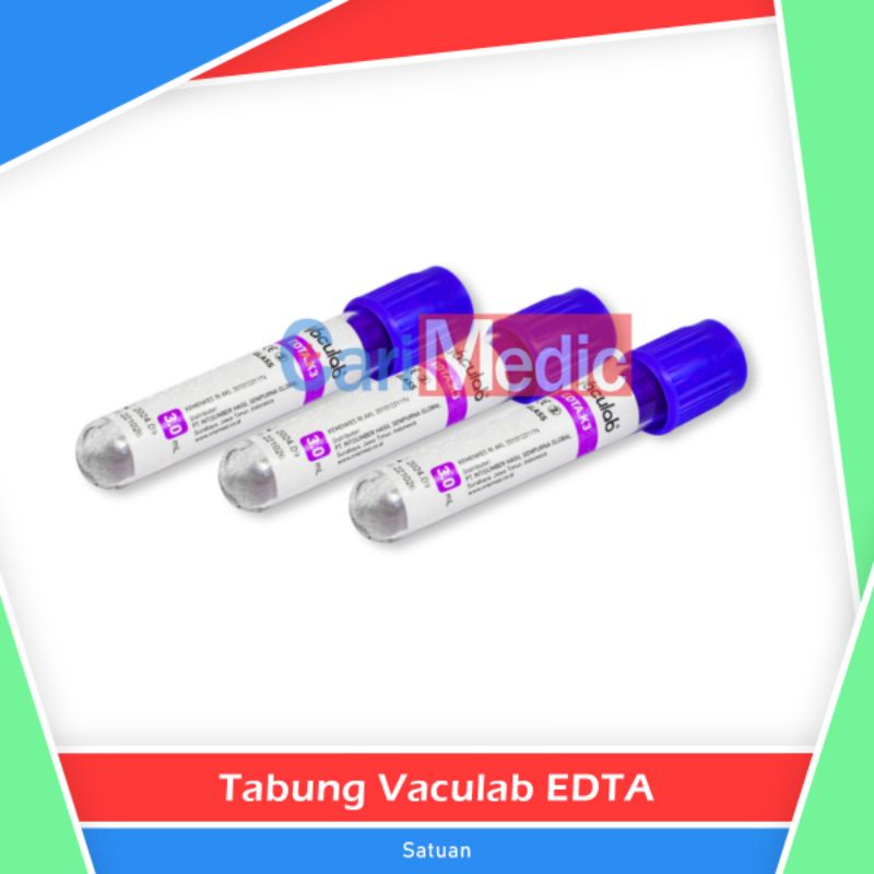 Jual Tabung Sampel Darah Vaculab EDTA K3 Glass 3ml Onemed | Shopee Indonesia