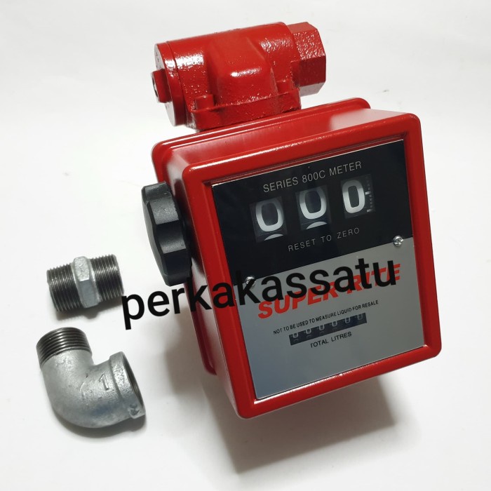 Jual FLOWMETER 1" X 3 DIGIT SUPER RITE SUPERRITE DOMAX ALAT UKUR MINYAK ...