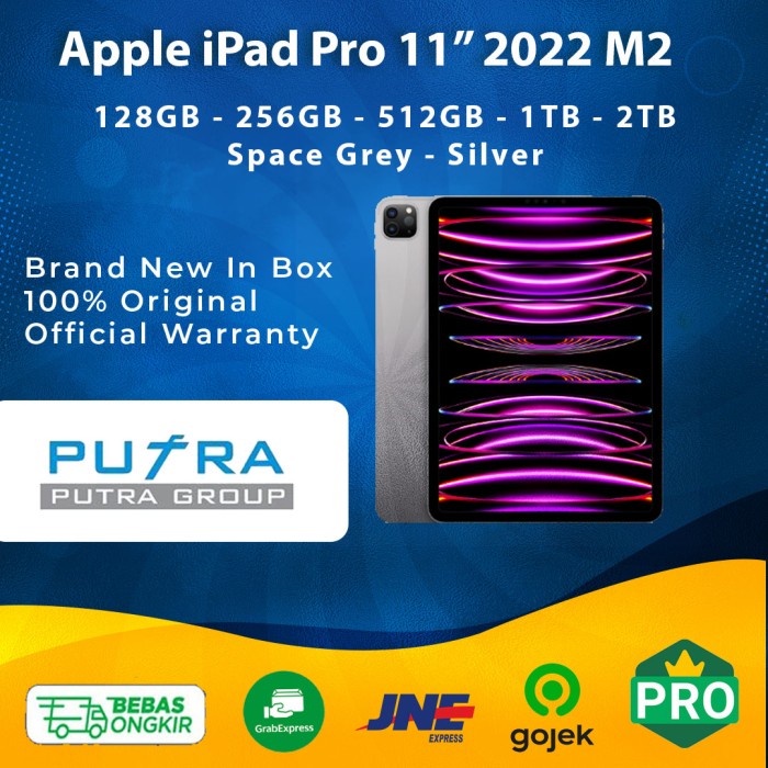 Jual iPad Pro 2022 M2 11" inch Wifi Cell 128GB 256GB 512GB 1TB 2TB - FS WIFI INTER,128GB Grey ...