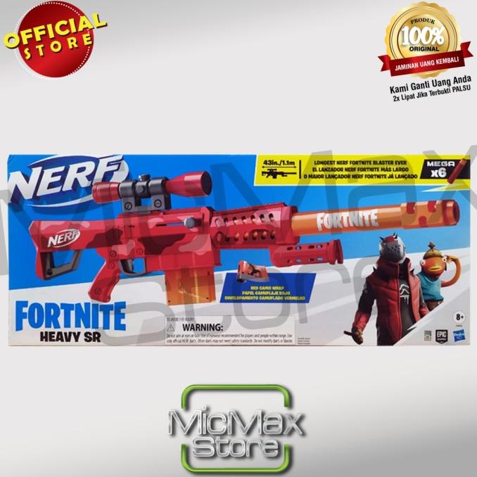 Jual NERF FORTNITE HEAVY SR BLASTER ORIGINAL F0929 | Shopee Indonesia