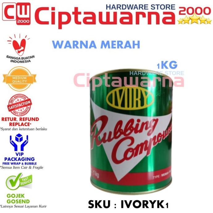 Jual ^^^^^] Compound Ivory Merah 1kg kompon mobil Palembang | Shopee ...