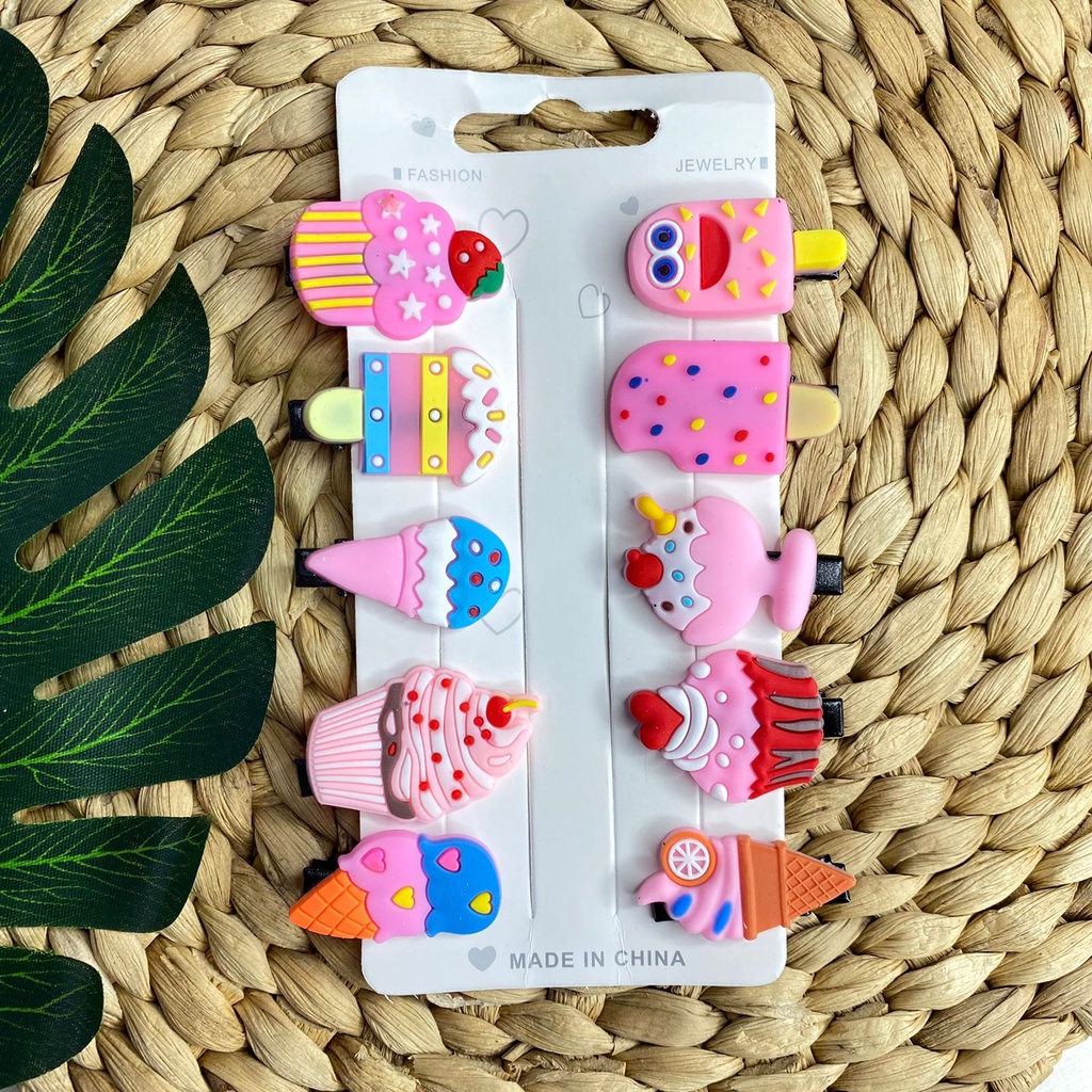 Jual HC Jepit Rambut Anak Perempuan Lucu 10 in 1 Jepitan Rambut Fashion ...