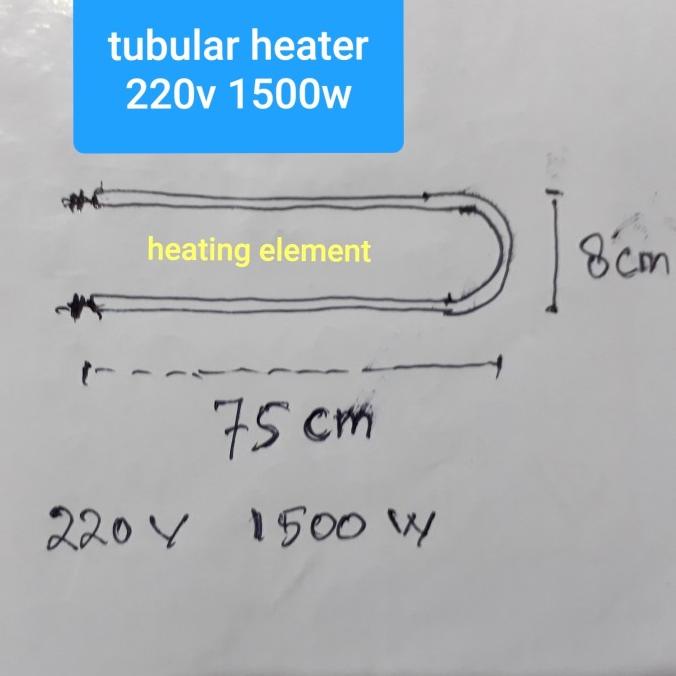 Jual (CHIA) ELEMENT PEMANAS UDARA/TUBULAR HEATER 220V 1500W | Shopee ...