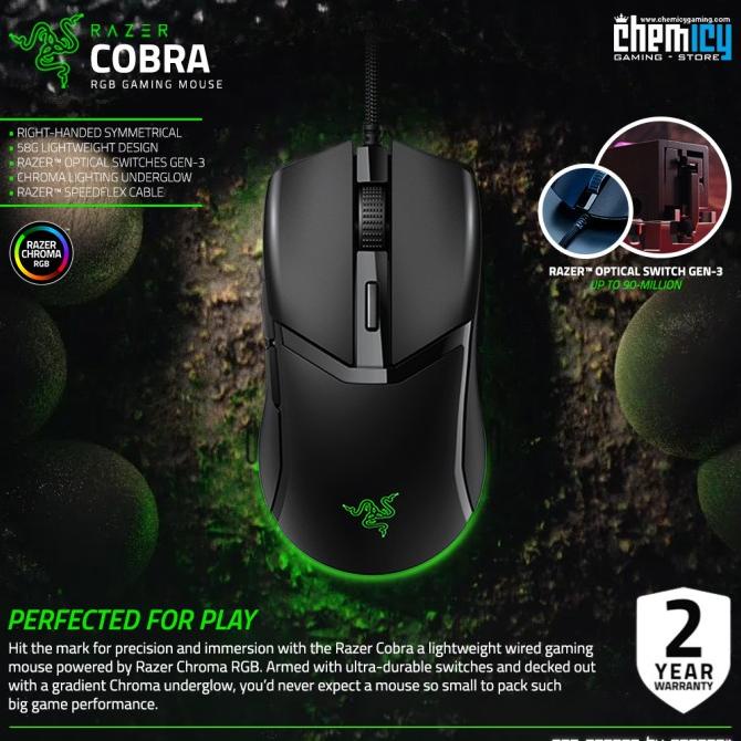 Jual Razer Cobra Rgb Lightweight Wired Gaming Mouse | Shopee Indonesia