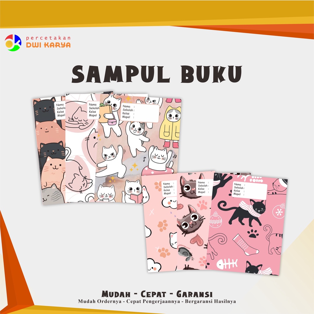 Jual [PAKET] SAMPUL BUKU CAT 6 LEMBAR SAMPUL BUKU AESTHETIC | Shopee ...