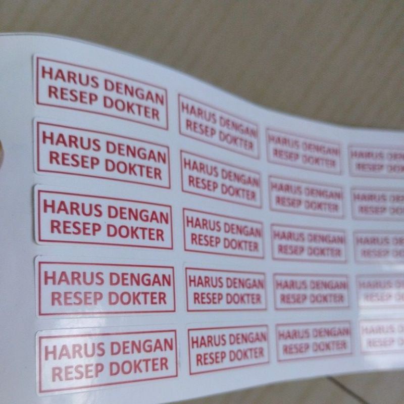 Jual stiker label harus dengan resep doktor | Shopee Indonesia