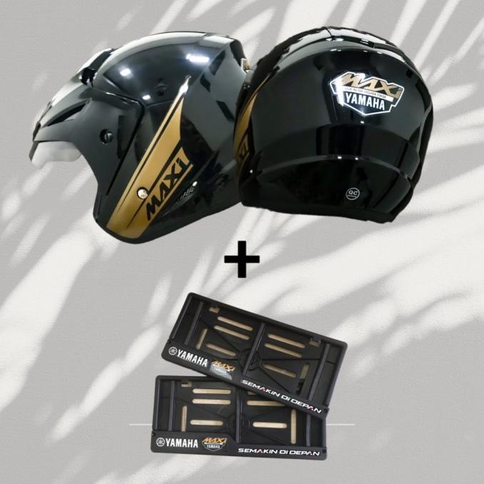 Jual Helm Yamaha Maxi Nmax Aerox Lexi Half Face Original Casing Plat ...