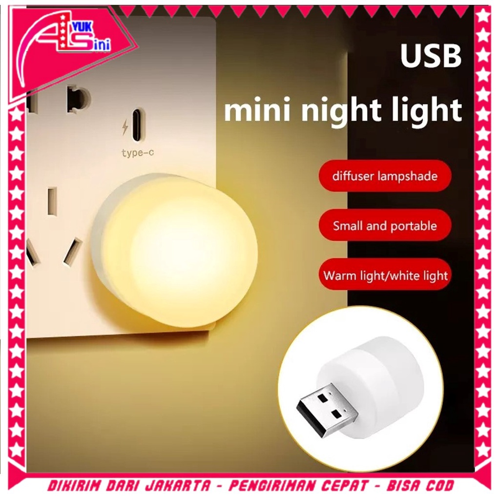 Jual AS Lampu Led USB Mini Portable Lampu Baca Lampu Tidur Lampu Travel Mini Light USB | Shopee ...