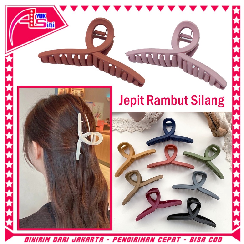 Jual AS Jepit Rambut Salon Slim Jedai Doff 11cm Jepitan Rambut Silang ...