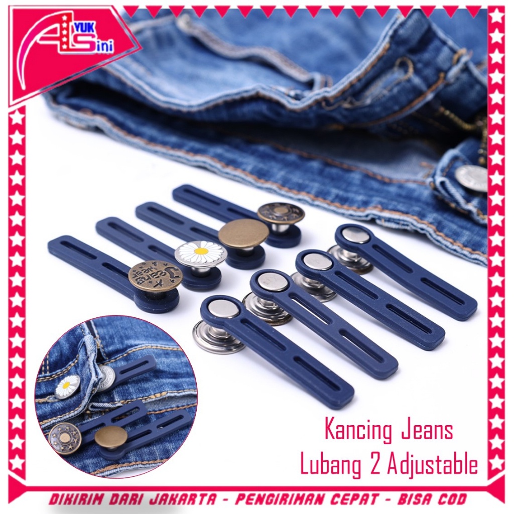 Jual AS Kancing Celana Jeans Adjustable Metalic Aksesoris Kancing Jeans ...