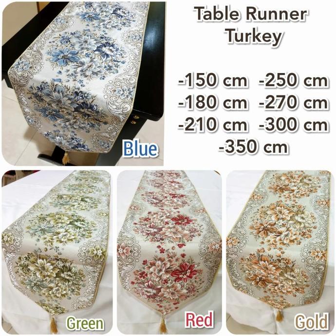 Jual Table Runner Belgi Taplak Meja Buffet Panjang 150 180 210 250 300 ...
