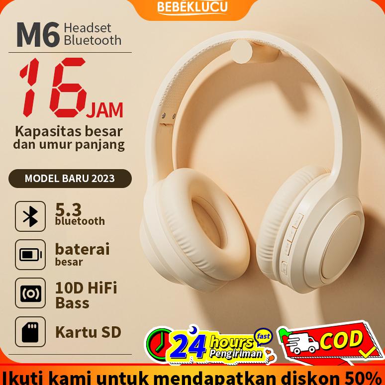 Jual NEW! [12Bulan garansi] M6 Headphone Bluetooth Wireless Headset ...