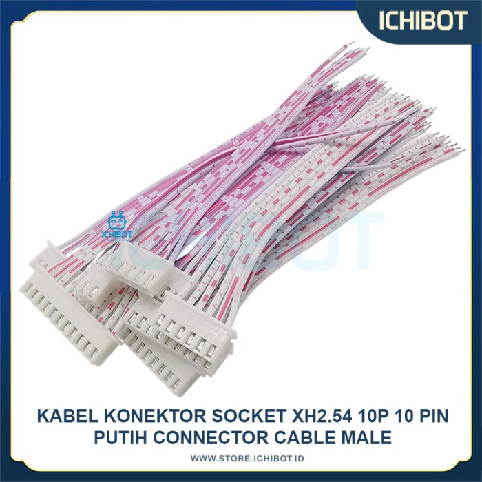 Jual Kabel Konektor Socket XH2.54 10P 10 Pin Putih Connector Cable 10cm | Shopee Indonesia