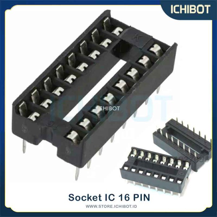 Jual Socket IC 16 Pin 16P 16Pin IC Socket Connector | Shopee Indonesia