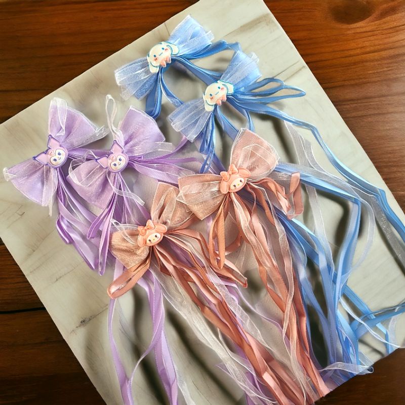 Jual (2PCS) JEPIT RAMBUT PITA RUMBAI PANJANG SANRIO / JEPITAN RAMBUT ...