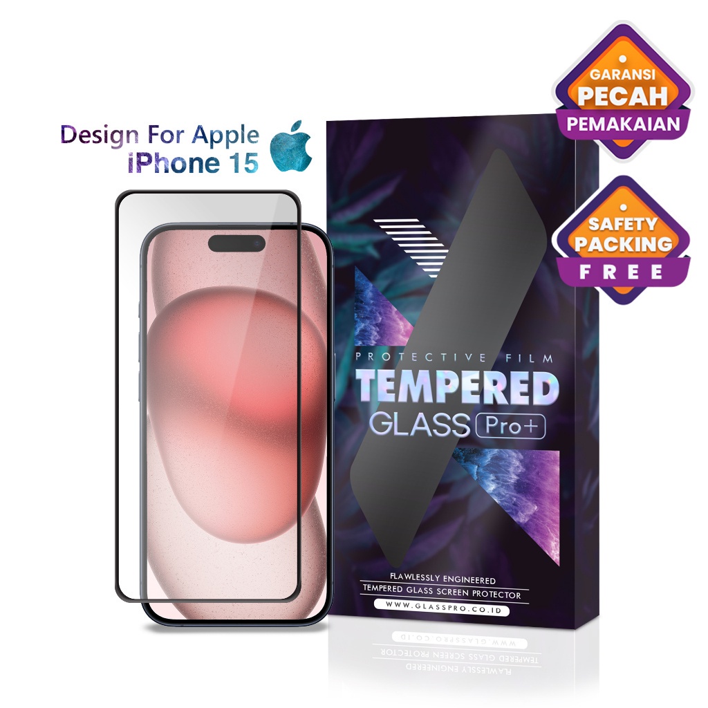 Jual Tempered Glass iPhone 15 Full Cover - Premium Glass Pro | Shopee ...