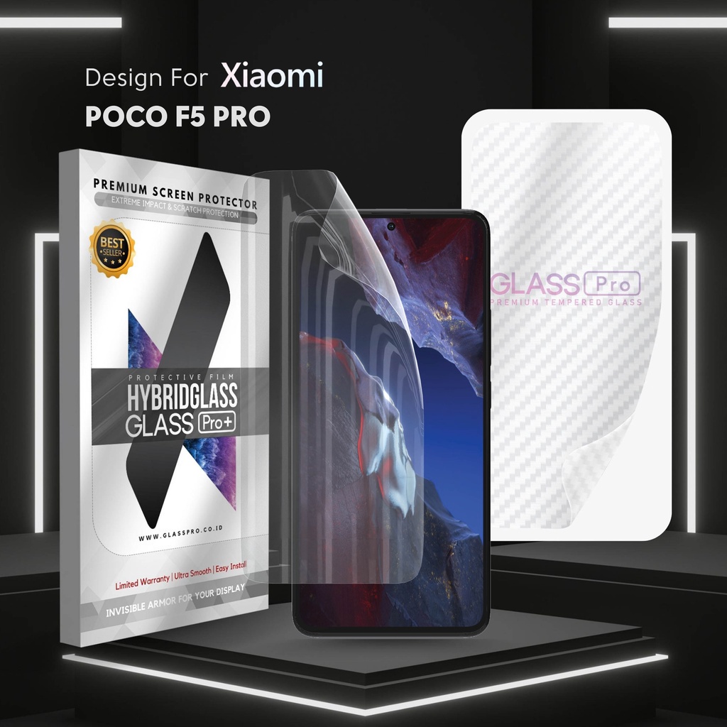 Jual Hybrid Glass Premium Anti Gores Hydrogel Xiaomi Poco F5 Pro Full ...