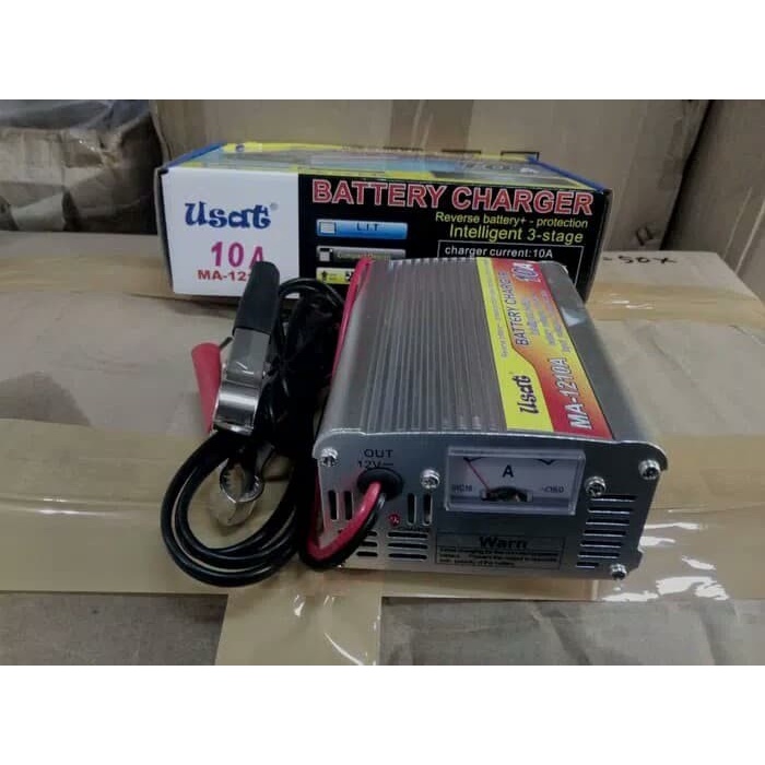 Jual Charger Accu Aki 12V 10A Auto Cut Off Battery Charger Usat ...