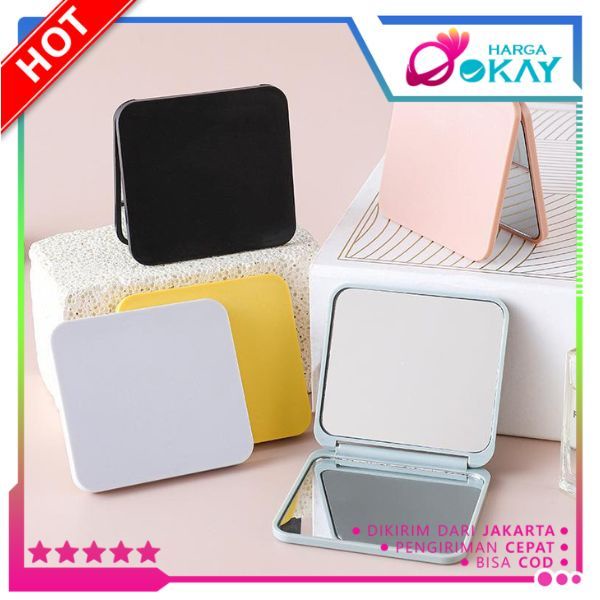 Jual HO Cermin Lipat 2 Sisi Persegi Polos Kaca Make Up Lipat Traveling ...