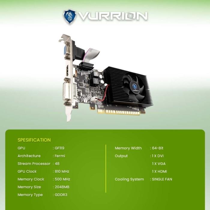 Jual VGA AGS VURRION NVIDIA GT610 LP 2GB GDDR3 64BIT REAL CAPACITY | Shopee Indonesia