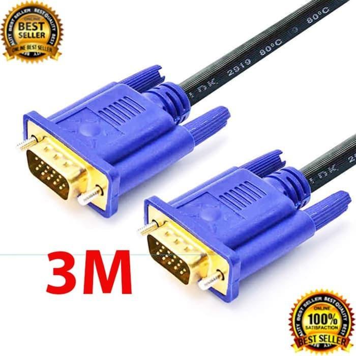 Jual KABEL VGA 3 METER GOLD PLATED MALE VGA 3 METER HIGH QUALITY / VGA 3 M | Shopee Indonesia