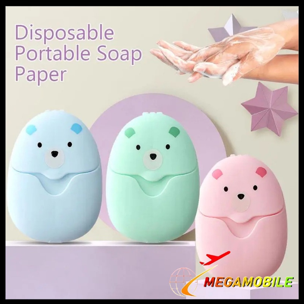 Jual MM - Sabun Kertas Mini Motif Beruang Isi 50Pcs Hand Soap Mini ...