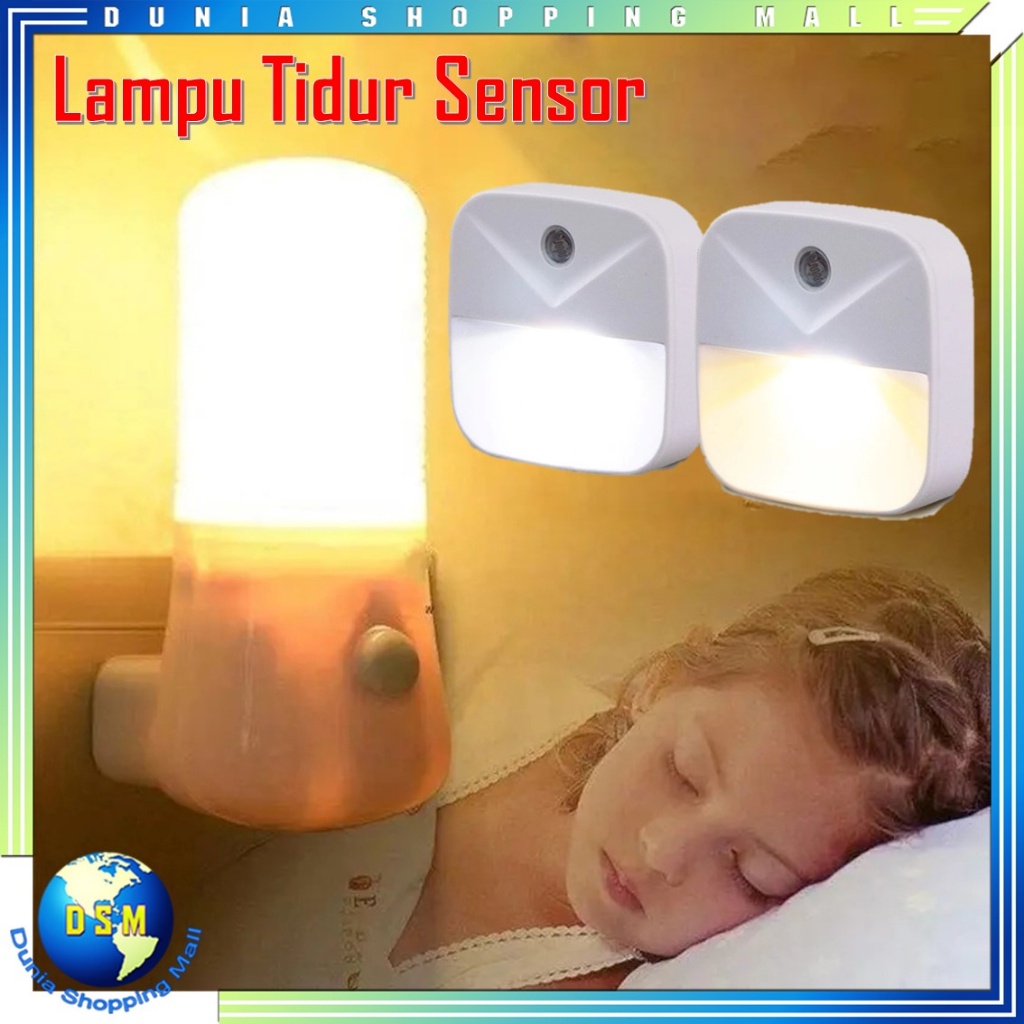 Jual DSM Lampu Tidur LED Model Persegi Sensor Otomatis Night Lamp ...