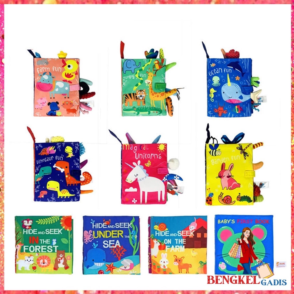 Jual Buku Kain Anak Mainan Softbook Baby Touch 3D Cloth Book With ...