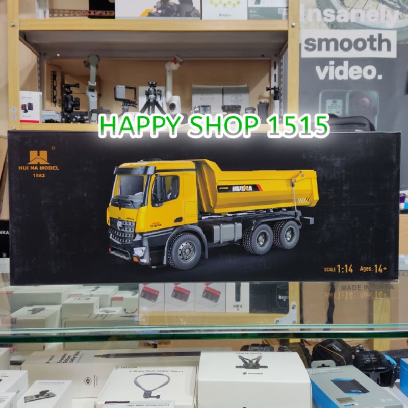 Jual HUINA 1582 RC DUMP TRUCK Toy 1/14 Scale ALL METAL heavy Duty DUMP ...