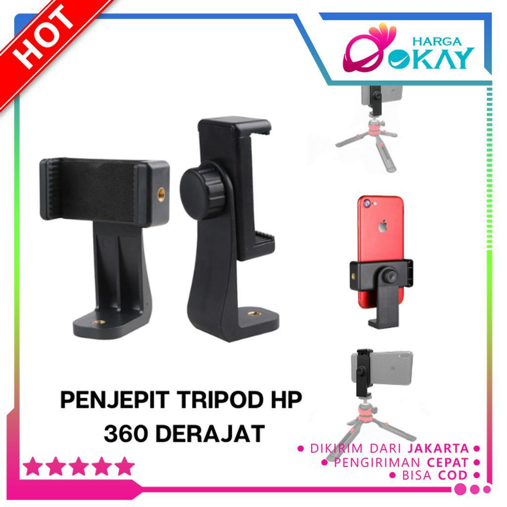 Jual HO Phone Holder Tripod 360° Adapter Cell Phone Clipper Holder ...
