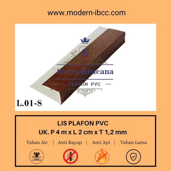 Jual For Sale List Plafon Pvc Panjang 4 M Tipe L.01-8 Hemat | Shopee ...